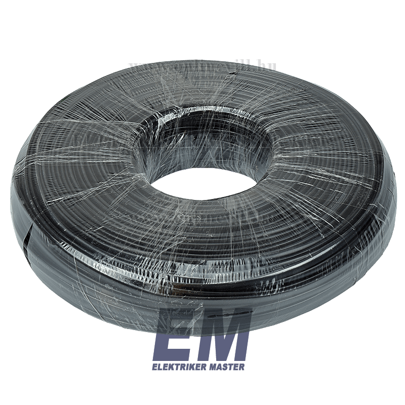 Telefon kábel 4 eres lapos telefon vezeték Fekete TQKL