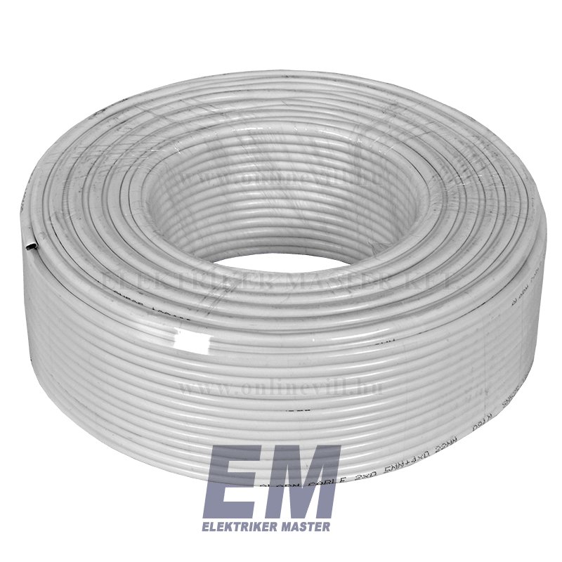 Telefon kábel 4 eres (1x4x0,6) telefon vezeték Fehér TQKM