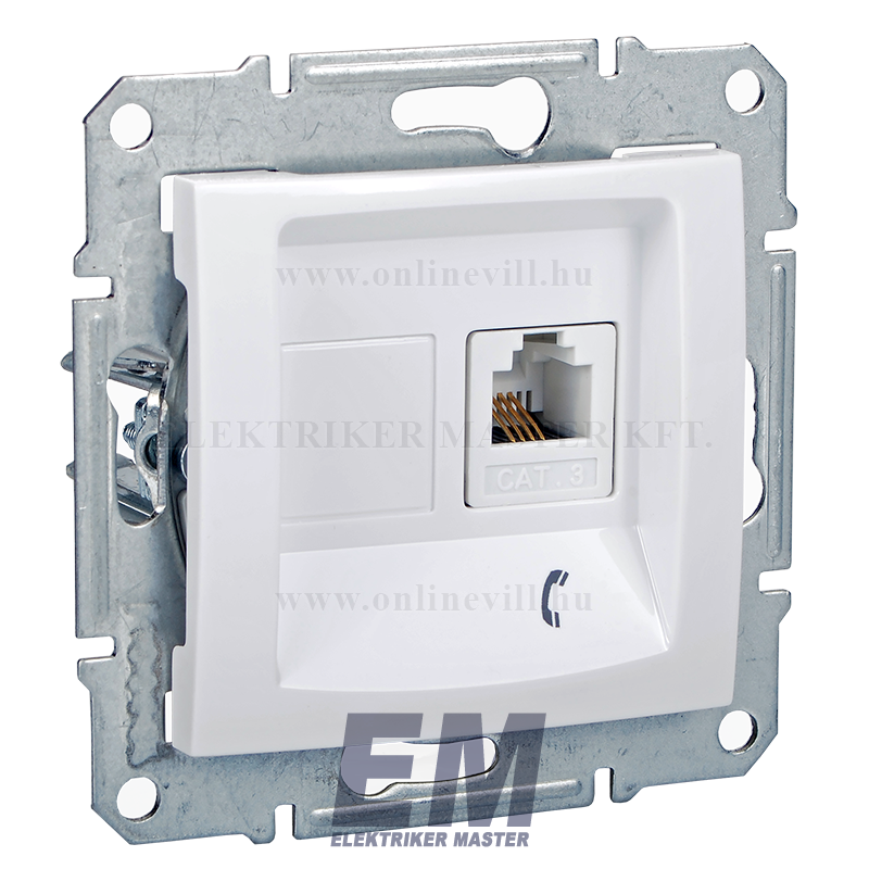 Schneider SEDNA RJ11 telefon aljzat fehér SDN4101121