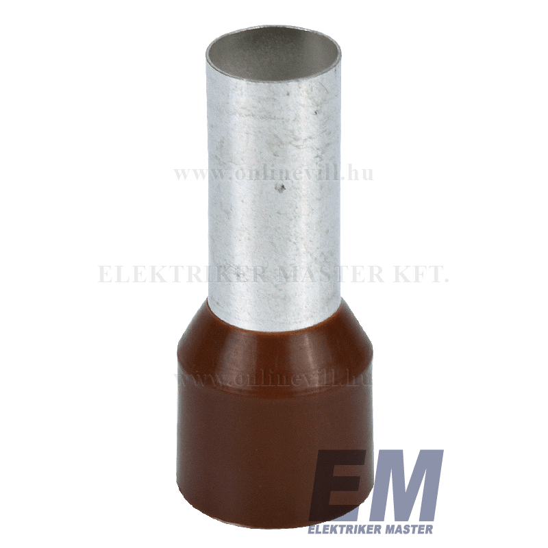 Érvéghüvely 25 mm2/16mm szigetelt barna (50db/cs) 25/30 Weidmüller ...