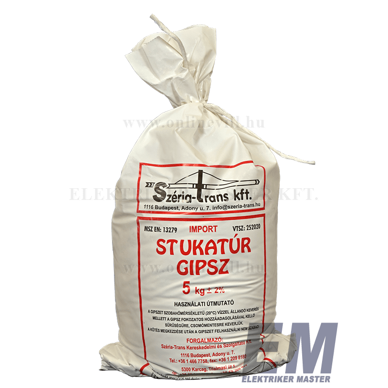 Stukatúr gipsz 5kg-os zsákos Siniat