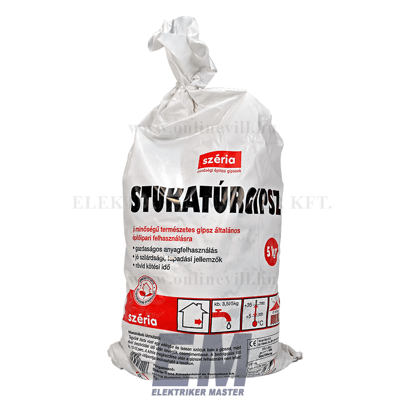 Stukatúr gipsz 5kg-os zsákos Siniat