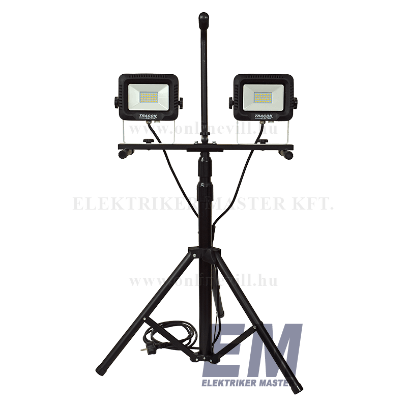 LED Reflektor Állványos 2x20W 4000K Fekete Tracon RSMDAW220W