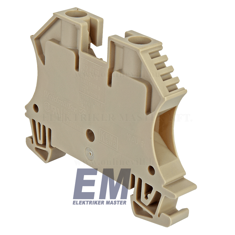 Sorkapocs 6 szürke/bézs sínre szerelhető Weidmüller WDU 6 (1020200000)