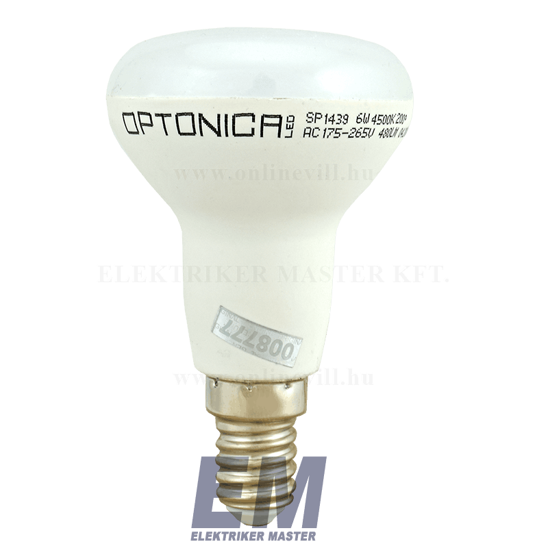 E14 LED Spot Izzó 6W 4500K természetes fehér R50 Optonica SP1439